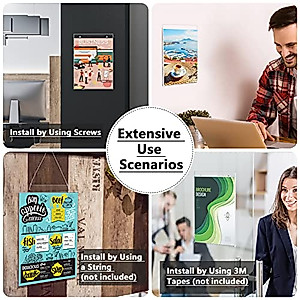 MaxGear 12 Pack Wall Mount Sign Holder 8.5 x 11, Clear Plastic Picture Frames Bonus with Mounting Screws, Wall Sign Holder Door Sign Holder Document Holder Perfect for Home, Office, Store-Vertical