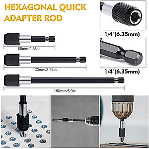 MXiiXM Flexible Drill Bit Extension & Universal Socket Wrench Tool Set, 105° Right Angle Drill Attachment, 1/4 3/8 1/2" Universal Socket Adapter Set, 3Pcs Screwdriver Bit Holder & Screwdriver Bit Kit