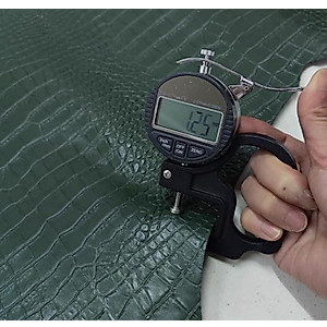 Aibote Genuine Cow Hide Leather Sheets Dark Green Crocodile Print Cowhide Rug Skins DIY Crafts Material(5 Square Feet，Irregular Shape)