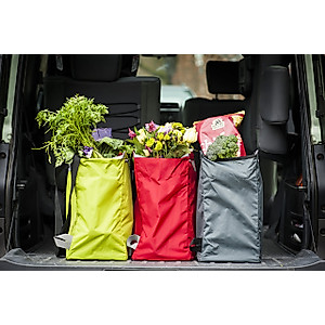 ADK Packbasket (Charcoal Grey) Multifunctional Durable Structured Tote / Reusable Shopping Bag That Folds Flat / Holds 30 lbs.