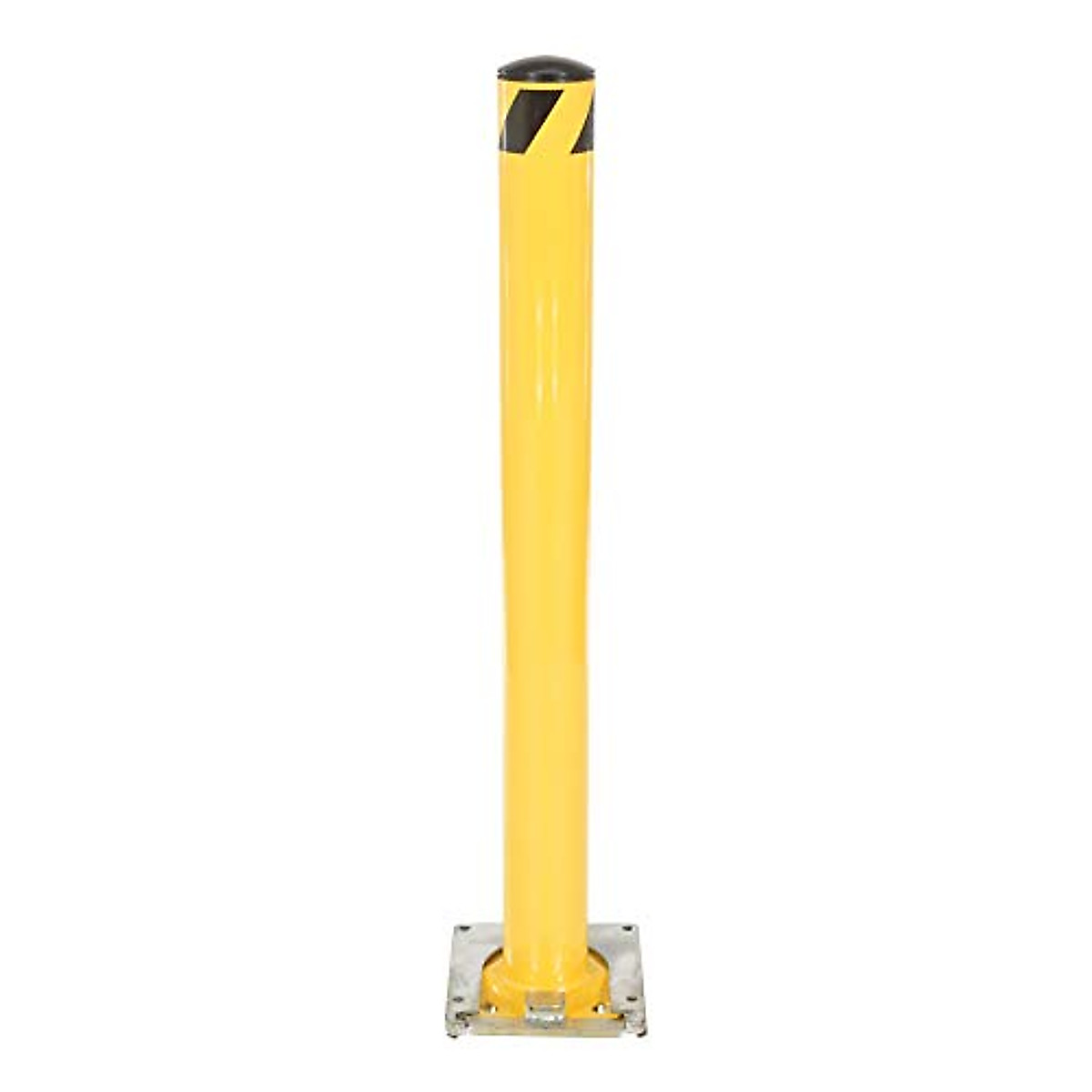 Vestil BOL-RF-48-4.5 Surface Mounted Removable Steel Pipe Safety Bollard, 4-1/2" OD, 48" Height,Yellow