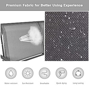 Giantex Swing Glider Chair 48 Inch with Spacious Space, 2 People Swing Lounge Glider Chair Cozy Patio Bench Outdoor & Indoor for Patio, Backyard, Poolside, Lawn Steel Rocking Garden Loveseat (Gray)