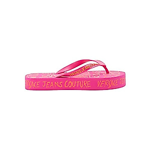 Versace Jeans Couture Pink Signature Sole Fashion Platform Flip Flop-6 for Womens