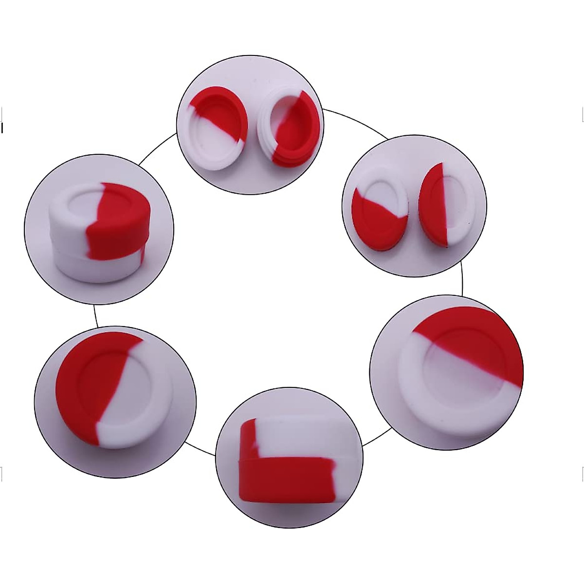 Gentcy Silicone 3ml Lots Silicone Container Box 18 colors 100pcs