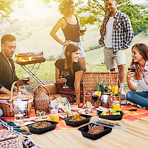 Ezalia 50 Pack- Meal Prep Containers 32oz, Plastic Food Prep Containers with Lids, Leakproof To Go Containers with Lids Reusable, BPA-Free, Microwave/Dishwasher/Freezer Safe