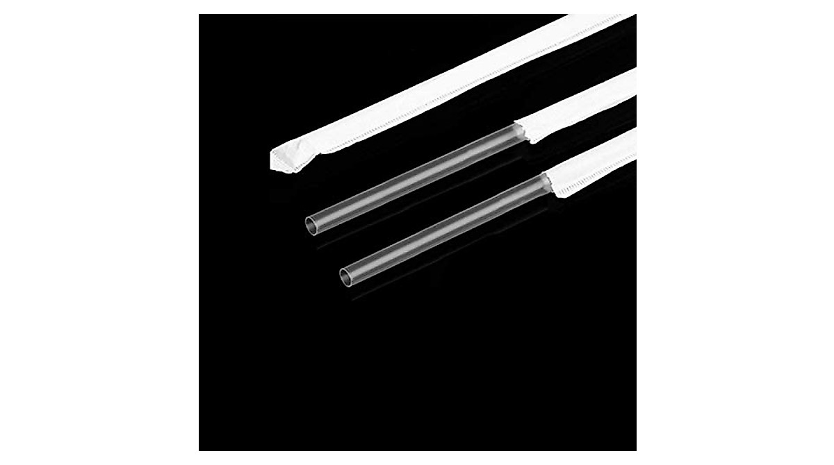 DuraHome Individually Wrapped Plastic Straws - 1000 Pack