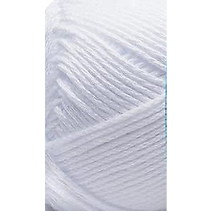 Lion Brand Yarn - 24/7 Cotton - 6 Skeins with Needle Gauge - Christmas Holiday #1 (Grass, Red, & White)