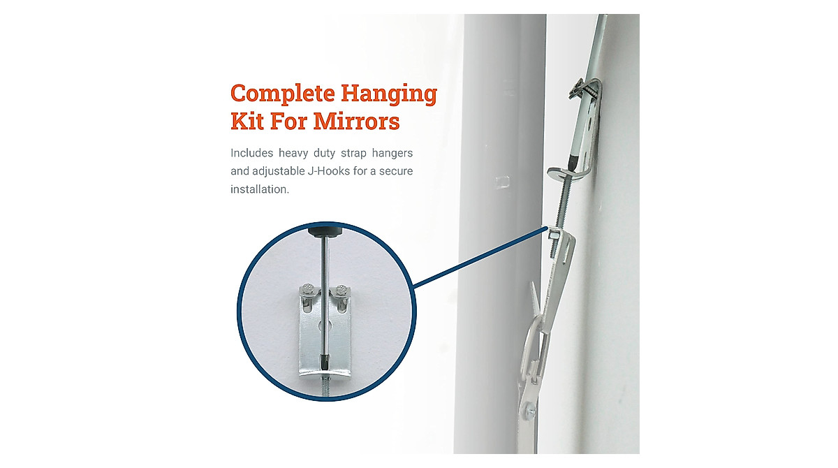 Heavy Duty 100 lbs Mirror Hanging Kit - Leveling Hardware
