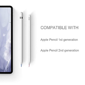 YINVA Cover for Apple Pencil Tips, Silicone Nib Mute Cap Accessories for Apple Pencil 1st/ 2nd Gen/USB-C Pen Tip(30 PCS,10 Colors)