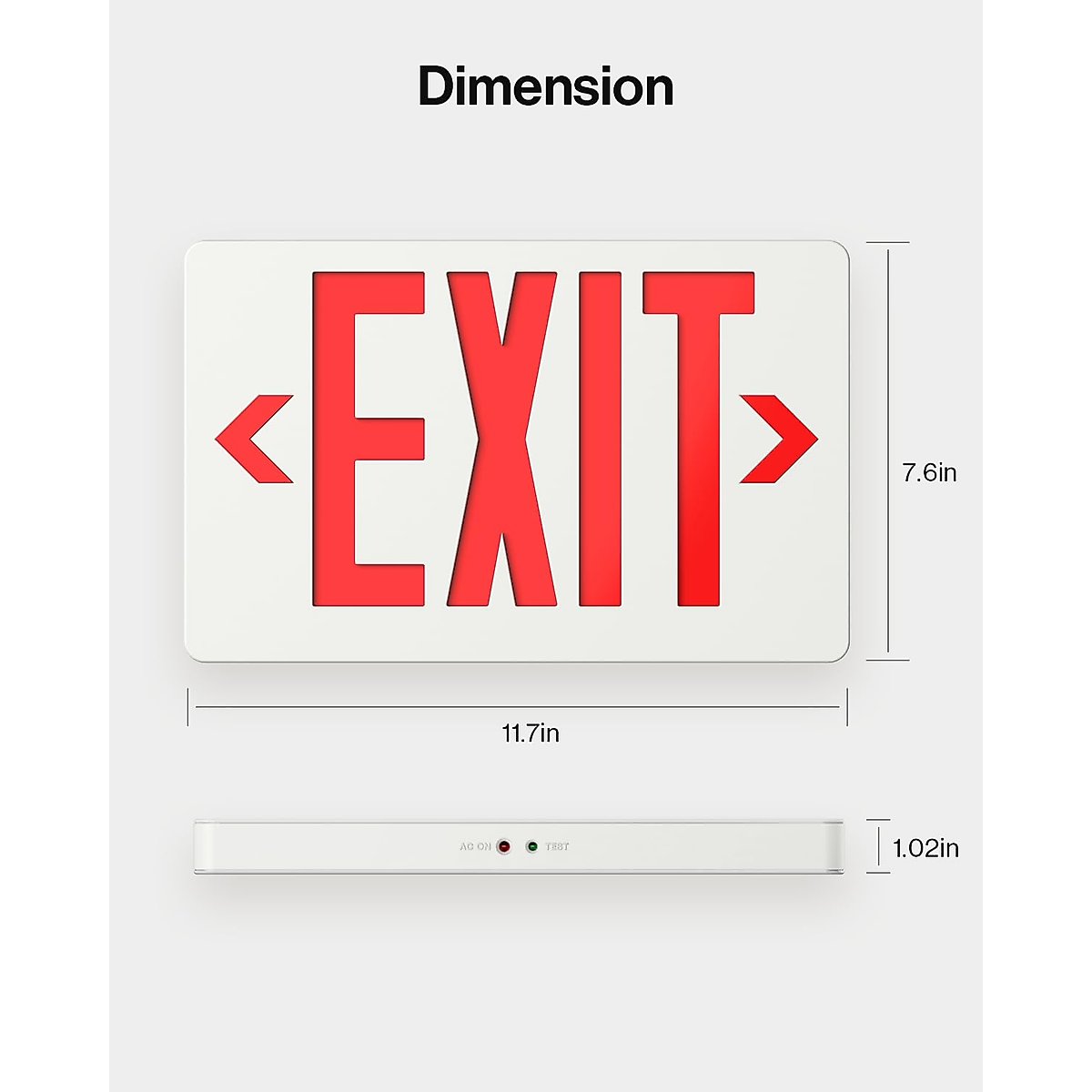 Sunco 12 Pack LED Exit Sign with Emergency Light, Commercial Grade Double Sided Fire Exit Lights, Backup Battery, Illuminated Emergency Exit, 120-277V, Dual Mounting, UL 94V-0 Fire Resistant