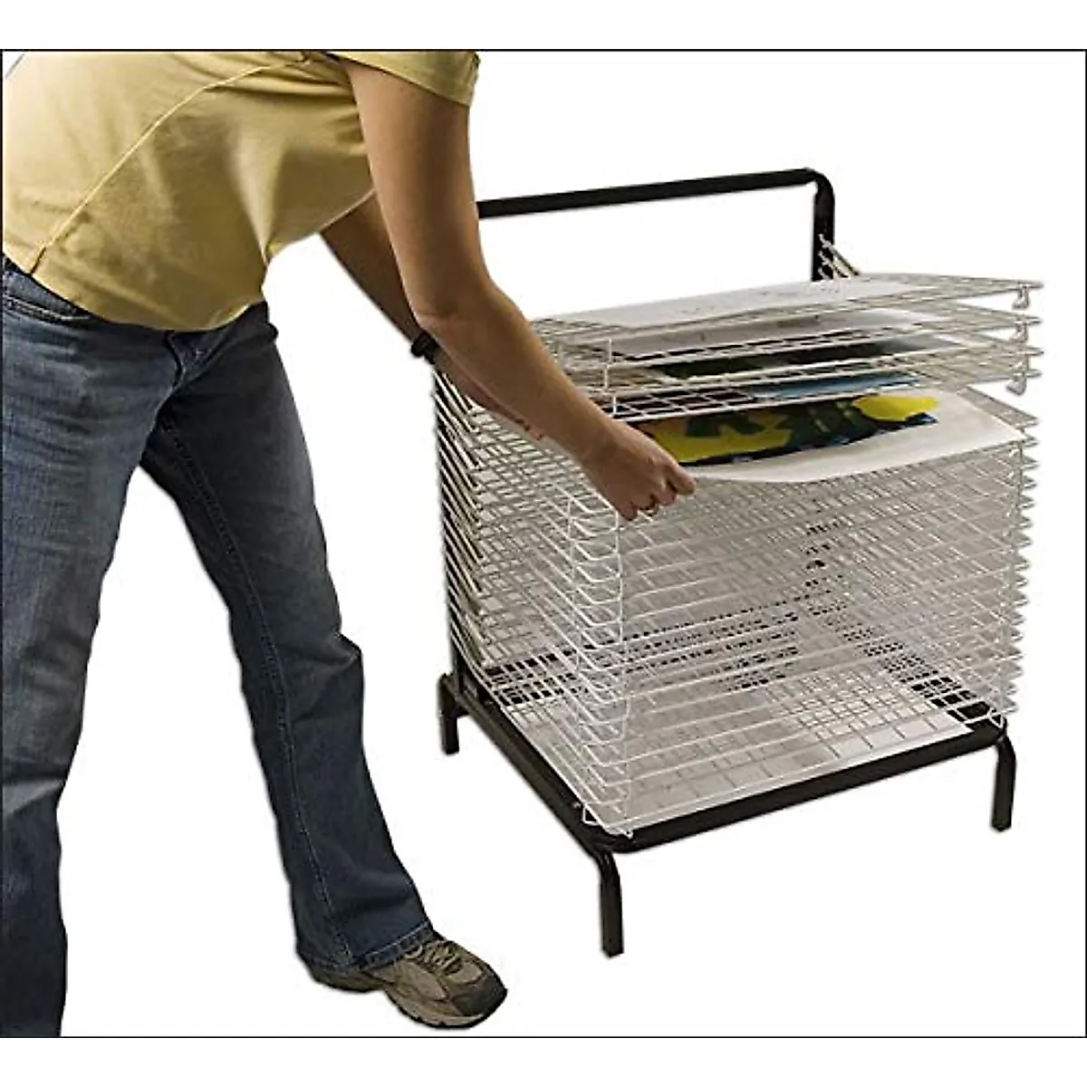 Stack-N-Dry Spring Loaded Drying Rack - Perfect for an Art Organizer, Paintings, Storage, and Any Drying Needs