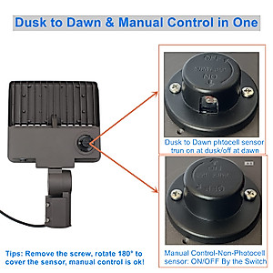 100W Outdoor LED Parking Lot Light with Adjustable Slip Fitter Mount, 5000K LED Area Light with Dusk to Dawn Photocell, 100-277V 14000LM [400W-600W HPS/HID Equiv] ETL LED Commercial LED Flood Light