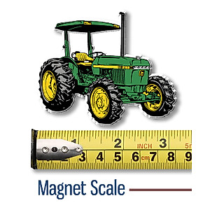 Green & Yellow Tractor Magnet Setof 4 by Classic Magnets, Collectible Souvenirs Made in The USA
