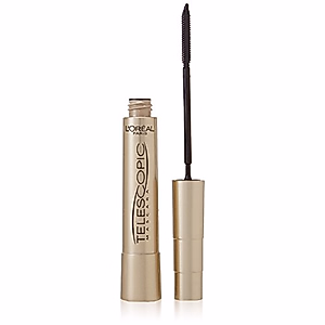 L'Oreal Paris Telescopic Mascara, Black [905] 0.27 oz (Pack of 2)