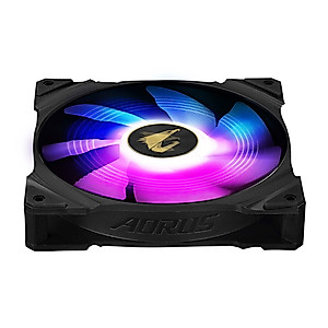 Gigabyte GP-AR140RFAN - AORUS 140mm Sleeve Bearing ARGB Computer Case Fan, Black