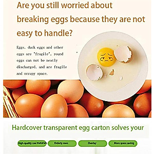 Clear Plastic Egg Cartons - Count Egg Holder, Reusable Fresh Egg Container for Storing Eggs for Kitchen/Groceries/Market/Farm/Farmers (35 Pack) LIZHE…