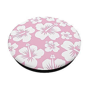 Pink Hibiscus Flowers PopSockets Swappable PopGrip