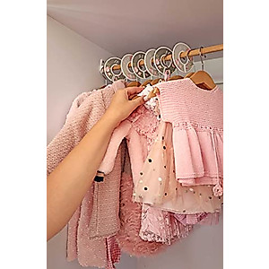 Mumsy Goose Nursery Closet Dividers, Closet Organizers, Baby Girl Clothes Organizers Pink Grey Floral