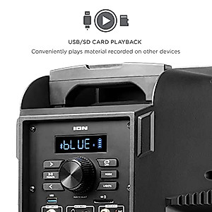 ION Audio Power Glow 300 Rechargeable Bluetooth Speaker System with LED Party Lights (Renewed)