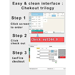 MRBOSS Mobile Tablet POS Cash Register 2" Receipt Printer Software app for Small Business Restaurant Retail Grocery Convenience Mobile Food Truck Dining Bubble Tea Coffee Shop Beverage Bakery