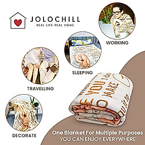 JOLOCHILL Gifts for Wife, to My Wife Blanket Mother's Day Wedding Anniversary Christmas Romantic Gifts for Her, Wife Birthday Gift Ideas, Presents for Her, Gifts for Wife Blanket 60x80