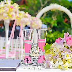 Heart Acrylic Sign in Loving Memory of Loved One Wedding Memorial Table Sign Gifts for Ceremony and Reception Remembrance Mother Father in Law Plaque for Counter Desk Centerpiece Decor (Leaves Style)