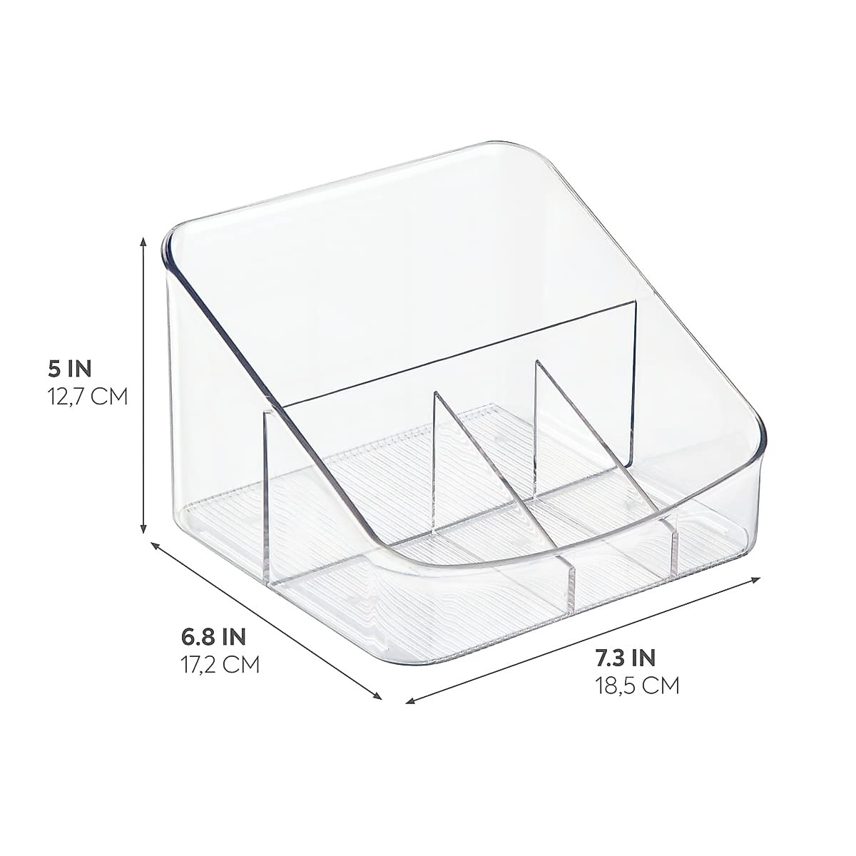 iDesign Linus Coffee Holder, 6-7/8" x 7-1/2" x 5", 4 Section