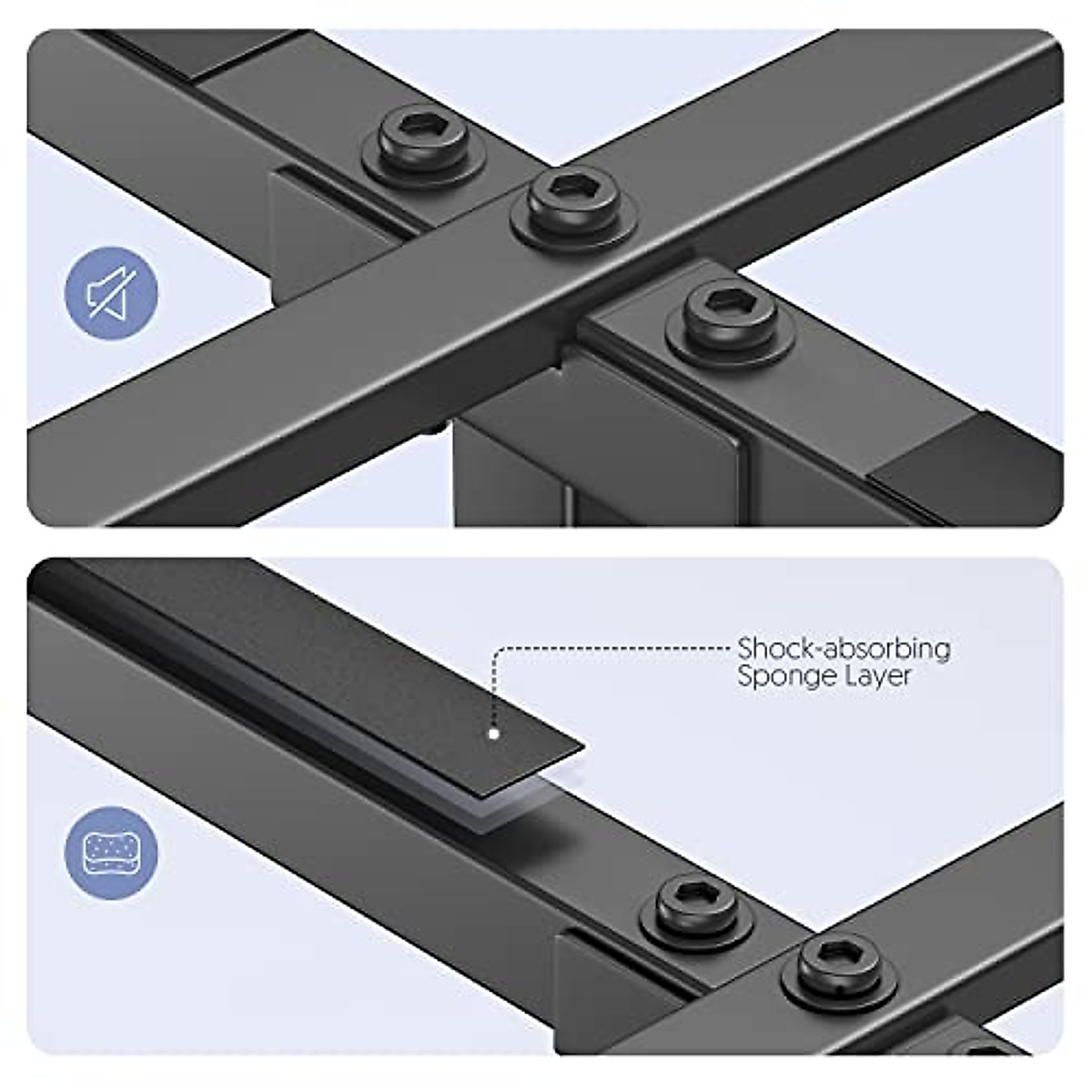 Nazhura Queen Size Bed Frame Upholstered Modern Low Profile Platform with Tufted Headboard/No Box Spring Needed/Linen Fabric Upholstery/Charcoal Grey