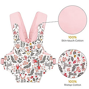 GAGAKU Toy Baby Carrier for Dolls Doll Accessory Stuffed Animal Carrier for Kids with Adjustable Straps - Pink Deer