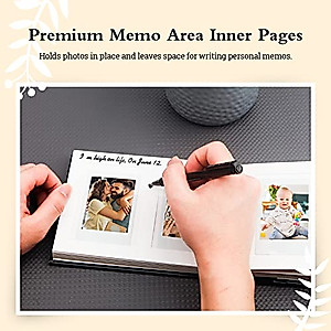Photo Album with Writing Space for Fujifilm Instax Mini Camera, Polaroid Camera, 64 Pockets Instax Photo Album Polaroid Photo Albums Book for Fujifilm Instax Mini 11 9 8 40 Evo Instant Camera, Black