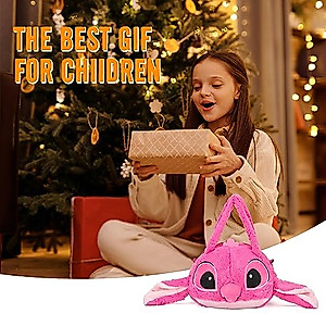 Interstellar Baby Plush Wallet, Crossbody Bag, Cute Plush Sewn Wallet, 9.8-inch Sewn Plush Toy, Best Gift for Boys and Girls (Pink)