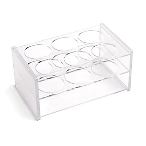 Othmro 2Pcs 40mm Clear Test Tube Racks 6Positions Plastic Centrifuge Tube Rack Holders Plastic Stand Storing Bracket Rack Test Tube Holders for Labortory Holder Party Favors Decoration Transparent