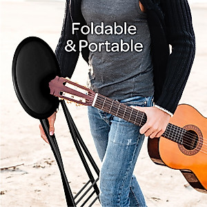 Lavish Home 18-Inch Folding Bar Heavy-Duty Padded Portable Stool with 300-Pound Capacity for Dorm, Recreation Game Room, Black