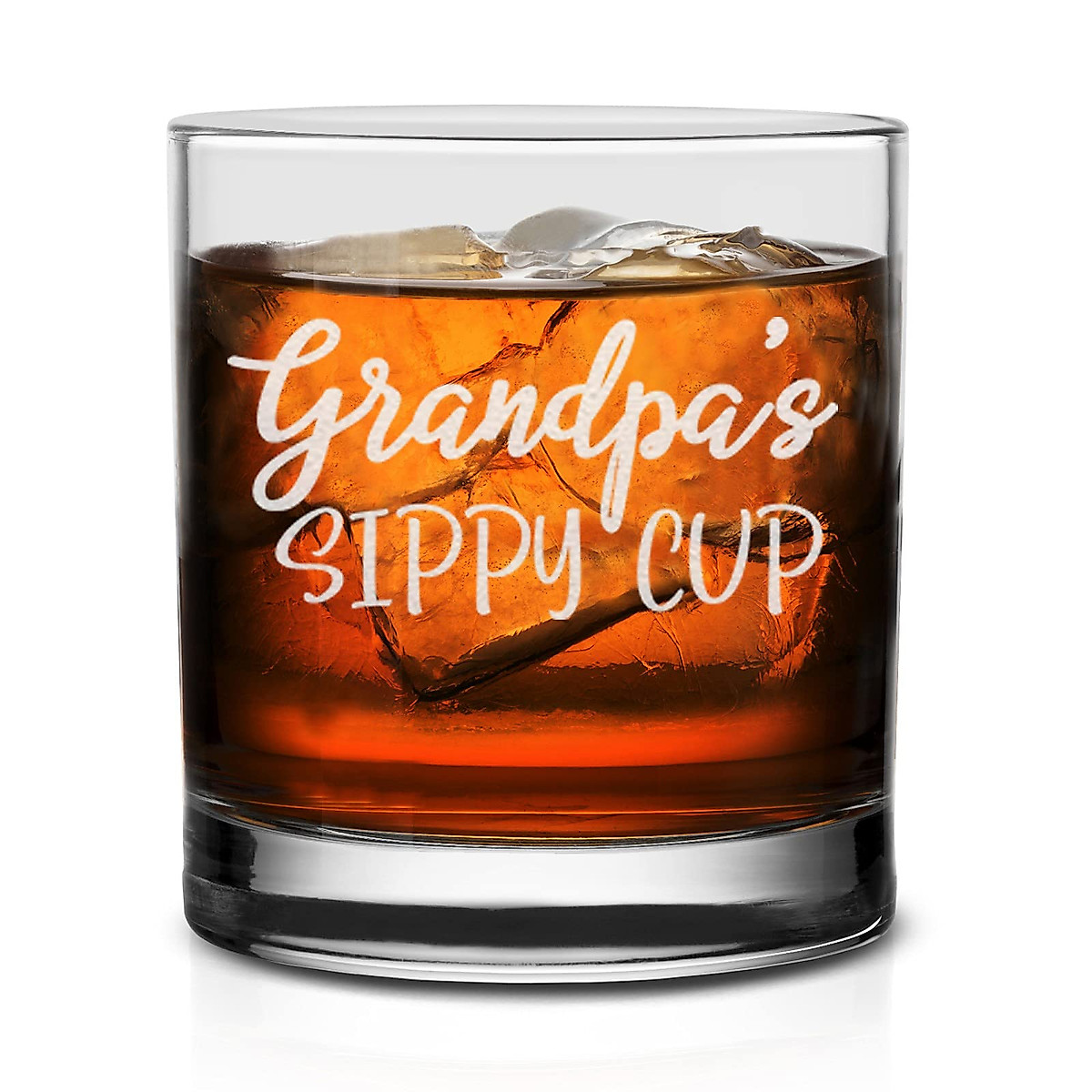 NeeNoNex Grandpa's Sippy Cup Whiskey Glass - Funny Birthday Gift for Papa