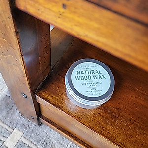Caron & Doucet - Natural Wood Conditioning Vegan Wax Finish - 100% Plant Based Wood Conditioning and Polishing Wax Finish - Orange Scented - Suitable for Natural Wood Furniture. (3.5oz)