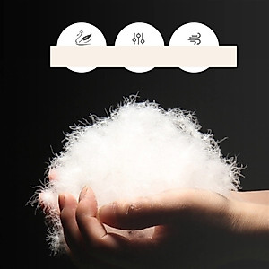 TAKESH Pillows Three-Layer Down Pillow Bread Type White Goose Down Pillow Adult Single Five-Star Hotel Duvet Cover White Pillow