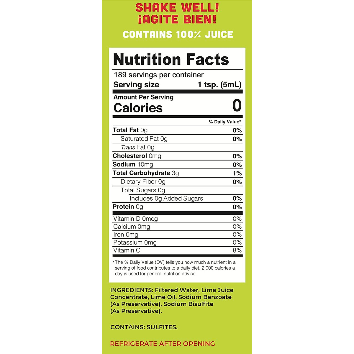 Lucy’s Family Owned - 100% Lime Juice, 32 oz. Bottle (Pack of 2)