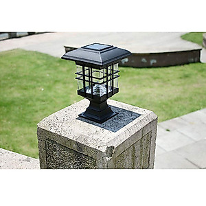 LED Solar Outdoor Light Waterproof Decorative Outside Solar Wall Lamp Portable Pillar Stigma Lawn Light for Home Garden Column Cage Path Landscape Grass Street Patio Backyard Villa Decoration 2 Pack