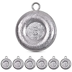 Disc Sinkers Fishing Weights Saltwater Surf Fishing Weights Coin Sinkers 1oz 2oz 3oz 4oz 5oz 6oz 8oz Catfishing Gear Tackle Circle Fishing Sinker Weight Kit