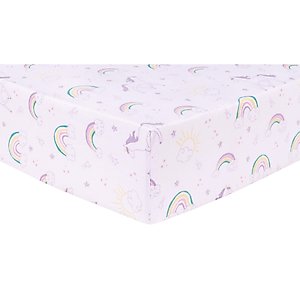 Trend Lab Unicorn Rainbow Deluxe Flannel Fitted Crib Sheet