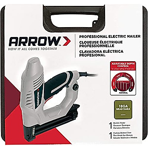 Arrow ET200BN Heavy Duty Electric Brad Nailer, Professional Nail Gun for Trim, Picture Frames, Crafts, Fencing, Uses Brad Nails in 5/8-Inch, 3/4-Inch, 1-Inch, and 1-1/4-Inch