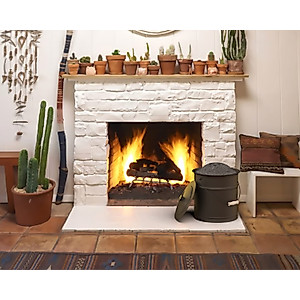 Plow & Hearth 3 Gallon Copper Large Ash Bucket with Lid and Wood Handle | 28 Gauge Galvanized Iron Metal | Double Bottom | Tool for Fireplaces Fire Pits Wood Burning Stoves | Hearth Accessories