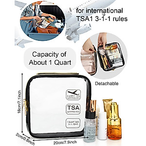 Hanging Toiletry Bag Travel Makeup Bag TSA Approved Clear Bag for Toiletries Waterproof Cosmetic Bag Toiletry Bag for Women Men Travel Toiletry Organizer for Bathroom Shower (Medium, 1-Black)