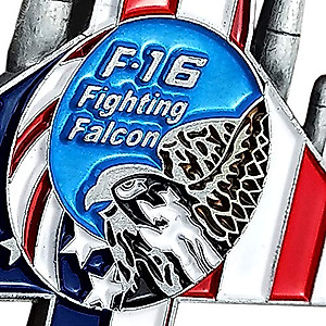 US Air Force F-16 Fighting Falcon Challenge Coin Military Aircraft Shaped Airman Gift
