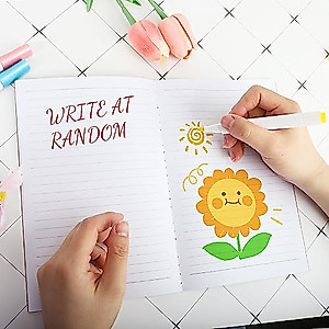 TRASEXTRA A5 Journal,Notebook,Exercise Book,Format Writing Journals,Bulk Kraft Notebooks,Lined Composition Notebook Bulk Notebook,College Ruled A5 Journal Lined Composition.Easy To Write, No Ink Bleed,8.3×5.5IN,30 Sheets of 60 Pages Notebooks,16 Packs