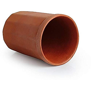 Odishabazaar Handmade Clay Glass/Clay Drinking Water Glasses/Clay Milk Glass/Clay lassi Glass/Clay Juice Glass/Mitticool Glass/Earthenware Product Good for Health