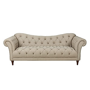 Homelegance St. 92" Claire Fabric Chesterfield Sofa, Almond Brown