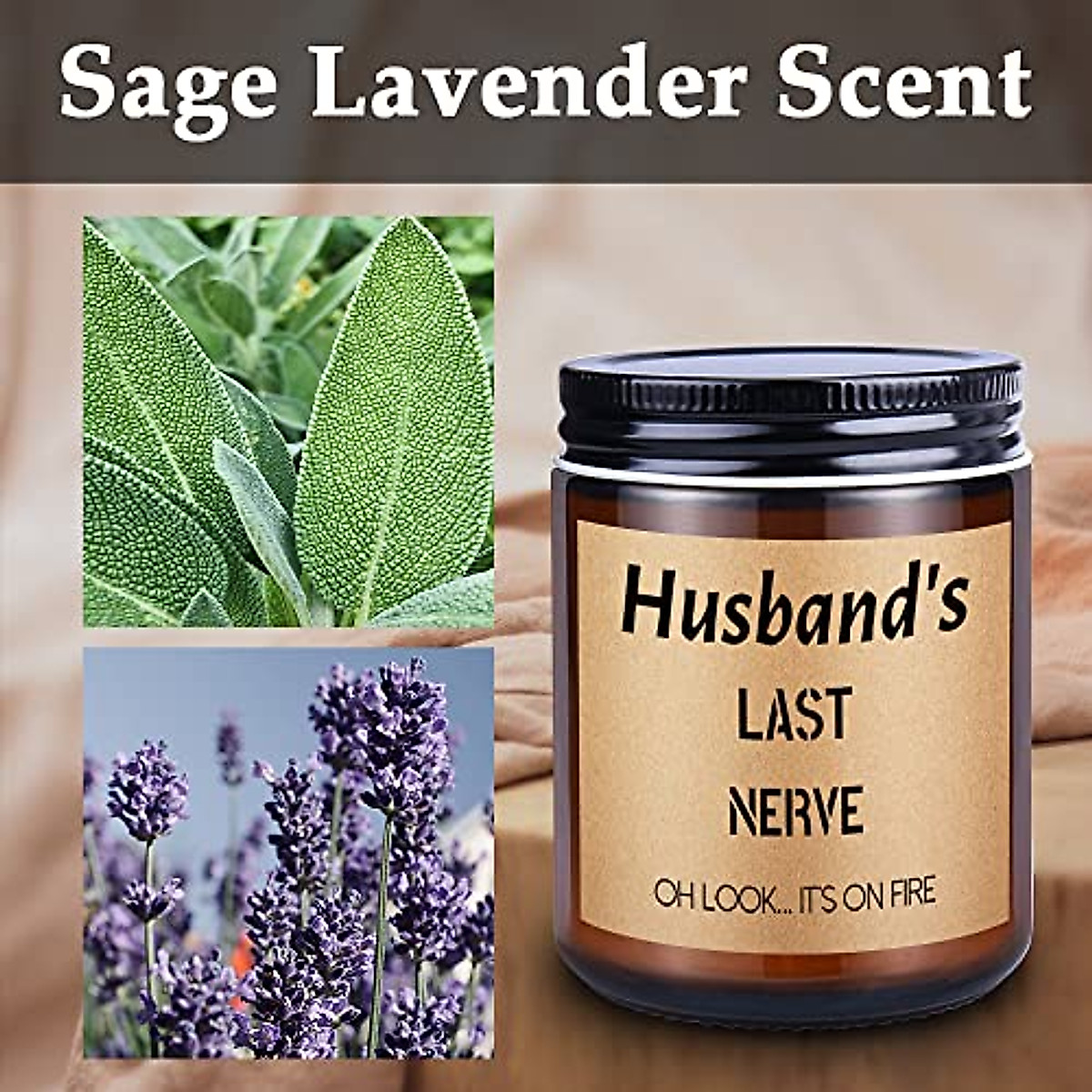 Gifts for Husband from Wife, Funny Birthday Anniversary Presents for Him from her, Gag Romantic Valentines Candles for Men, Personalized I Love You Gifts for Couples Best Boyfriend Man Male