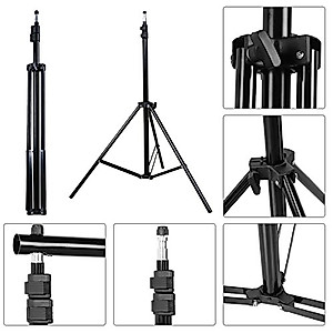SLOW DOLPHIN Photo Video Studio 10Ft Adjustable Backdrop Support System Kit Background Stand with Carry Bag