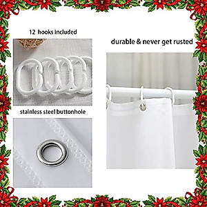 Two Snowmen Bathroom Decor Sets Accessories with Shower Curtain Christmas Shower Curtain Set with Rugs and Accessories Xmas Bathroom Decor 4Pcs